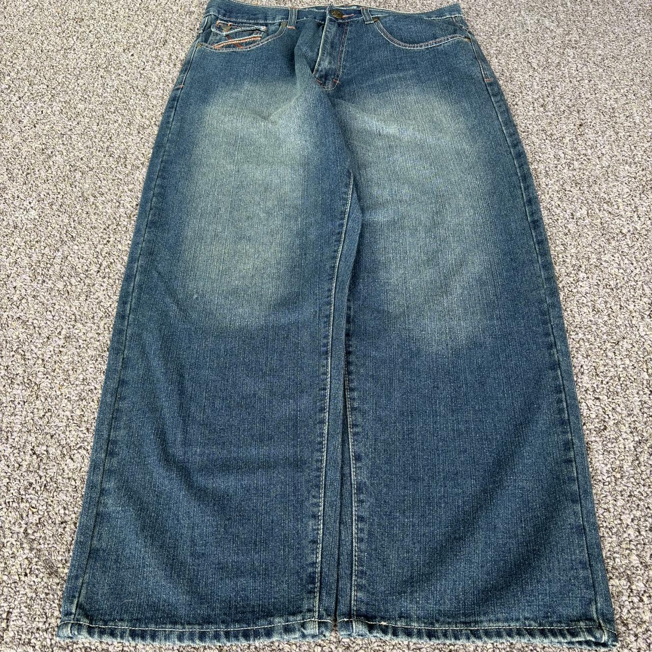 Knockout Baggy Denim Blue Jeans With Insane... - Depop