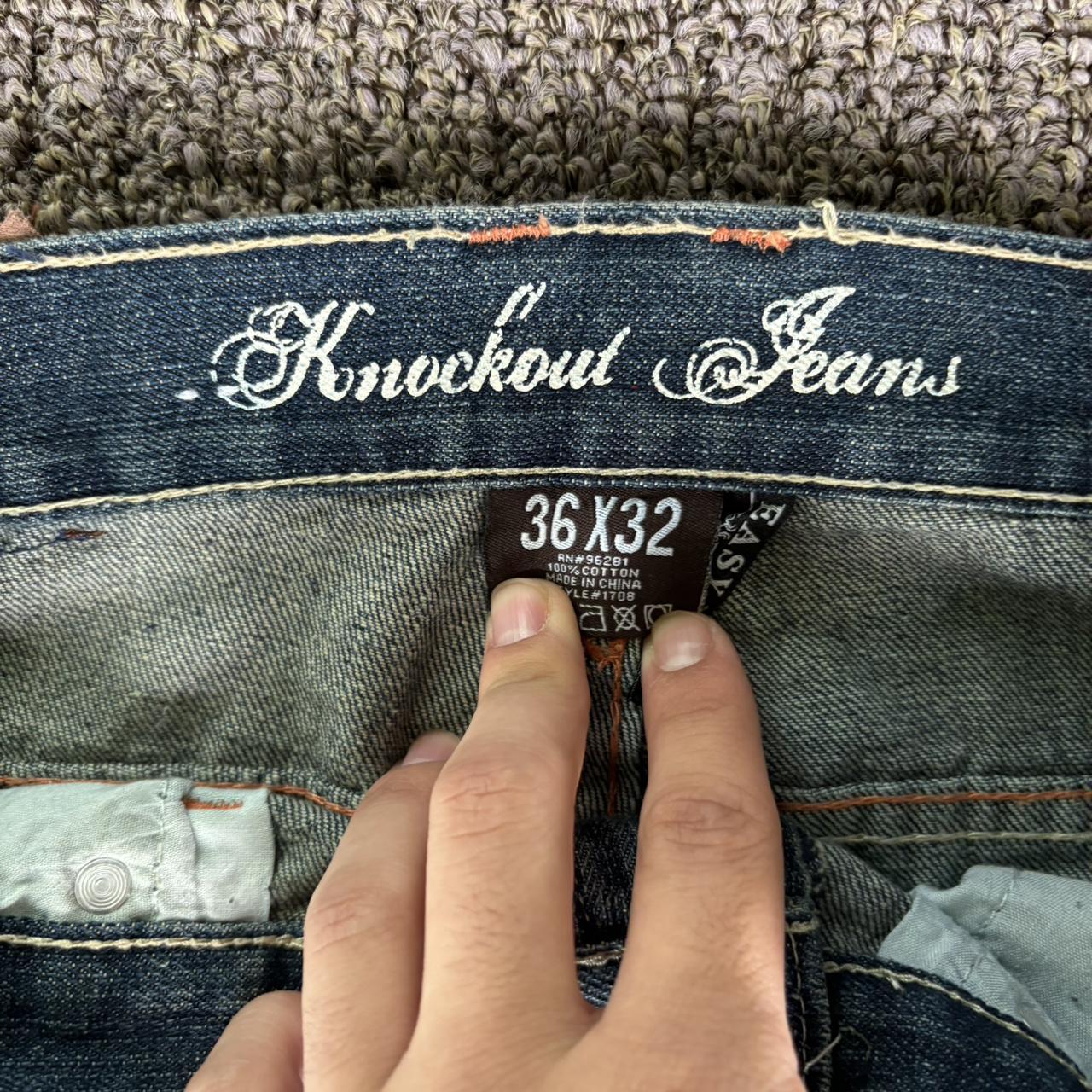 Knockout Baggy Denim Blue Jeans With Insane... - Depop