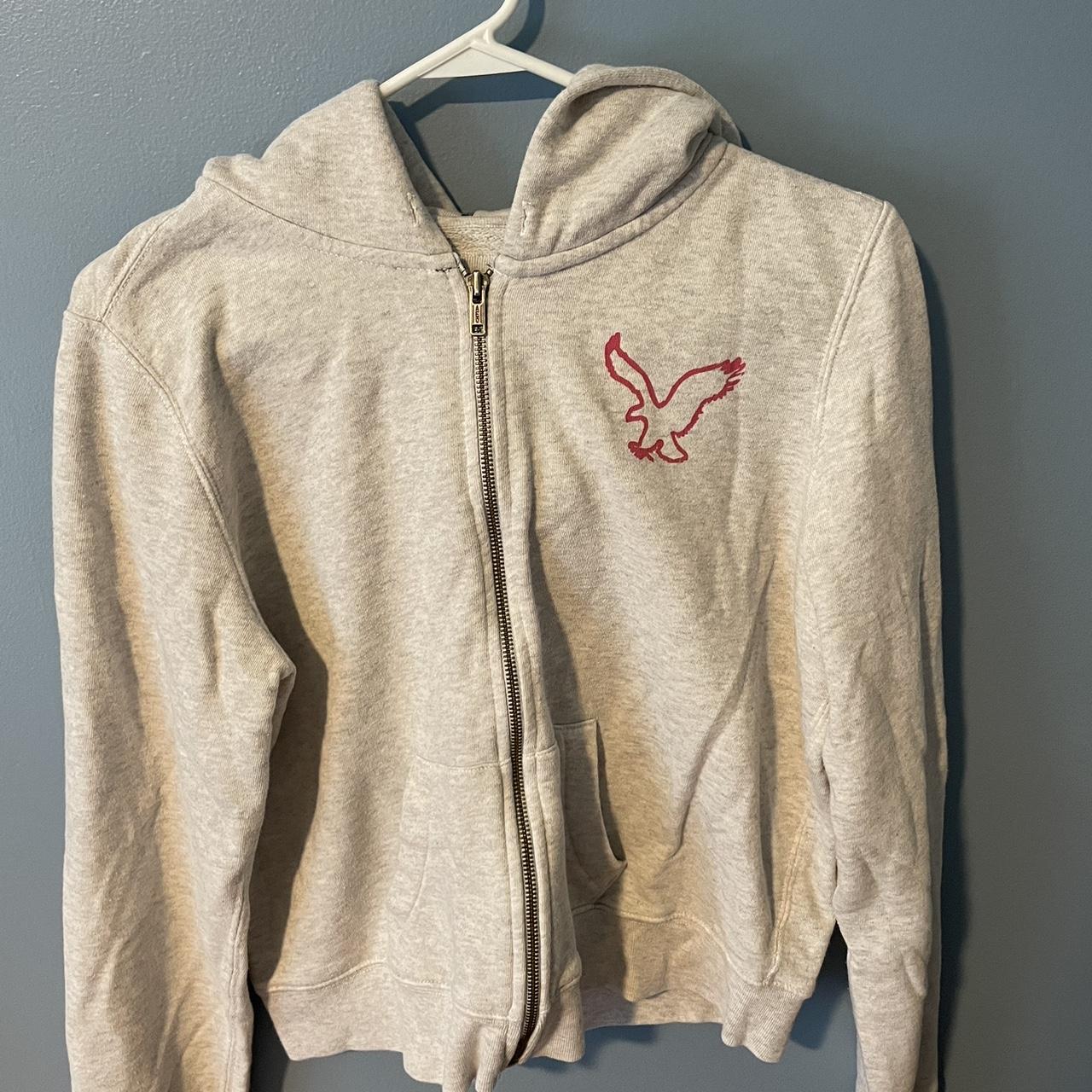 American eagle zip up says it is a large fits like a... - Depop