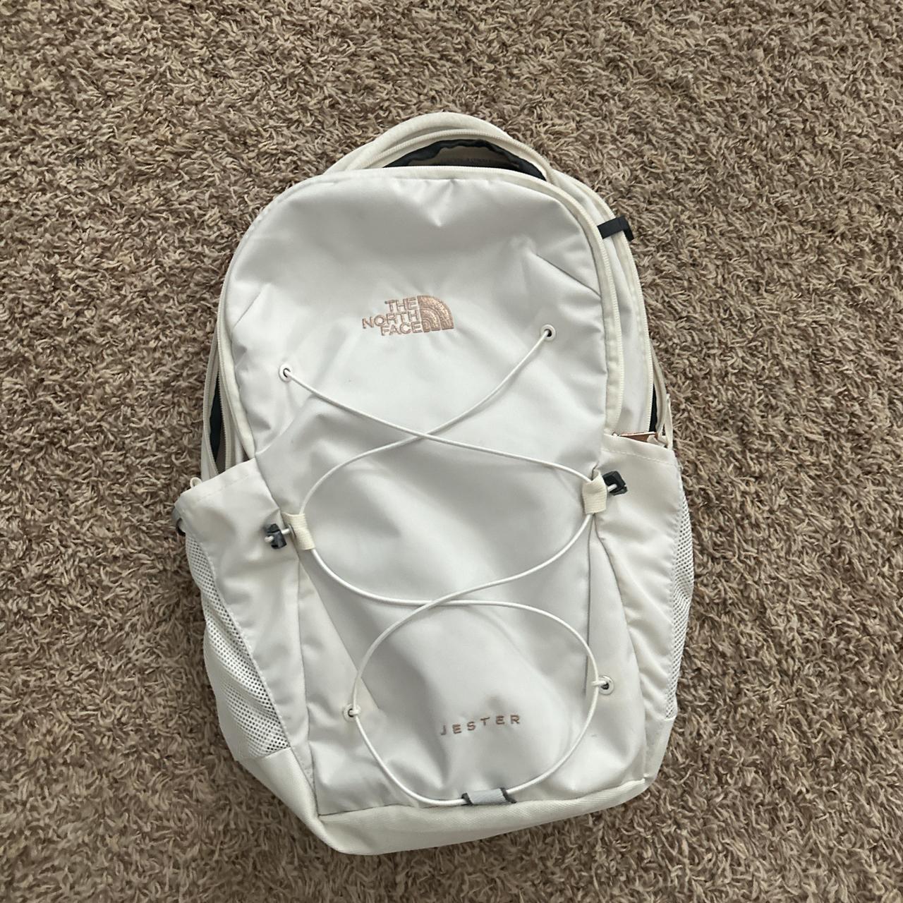 North Face white backpack EXCELLENT CONDITION! - Depop