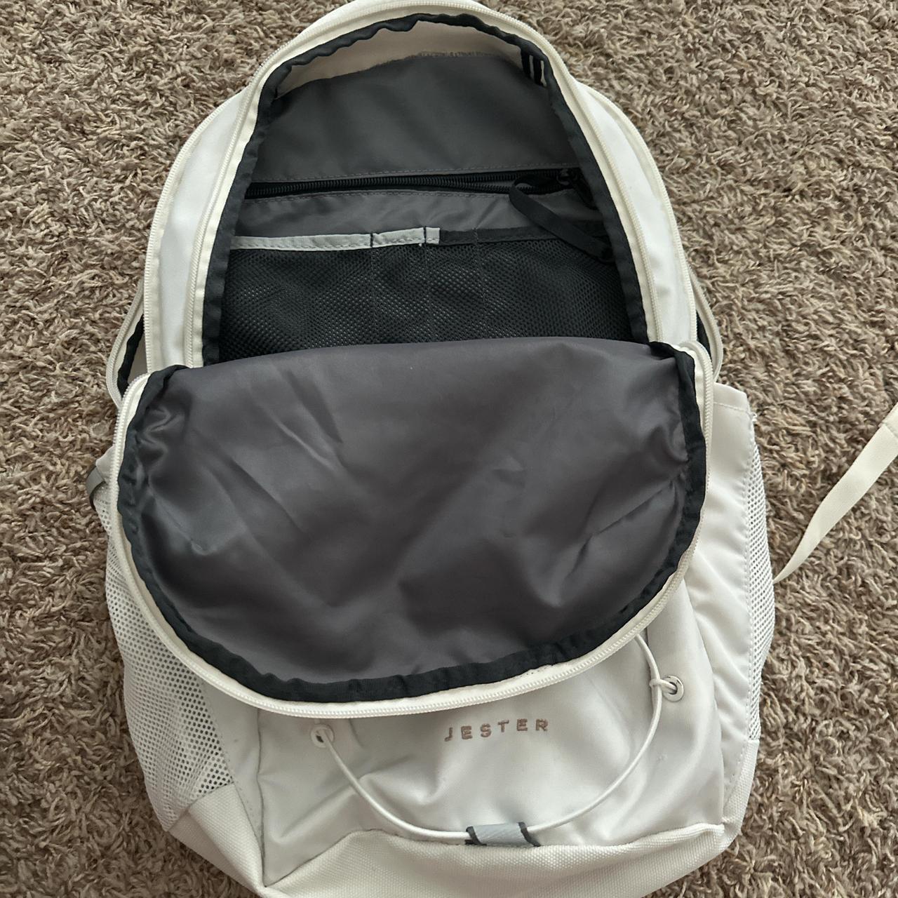 North Face white backpack EXCELLENT CONDITION! - Depop