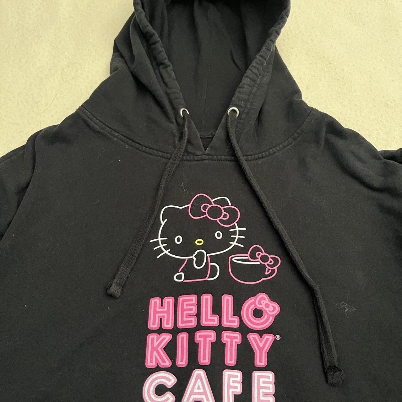 Hello Kitty Cafe Las Vegas Black Hoodie Size... | Depop