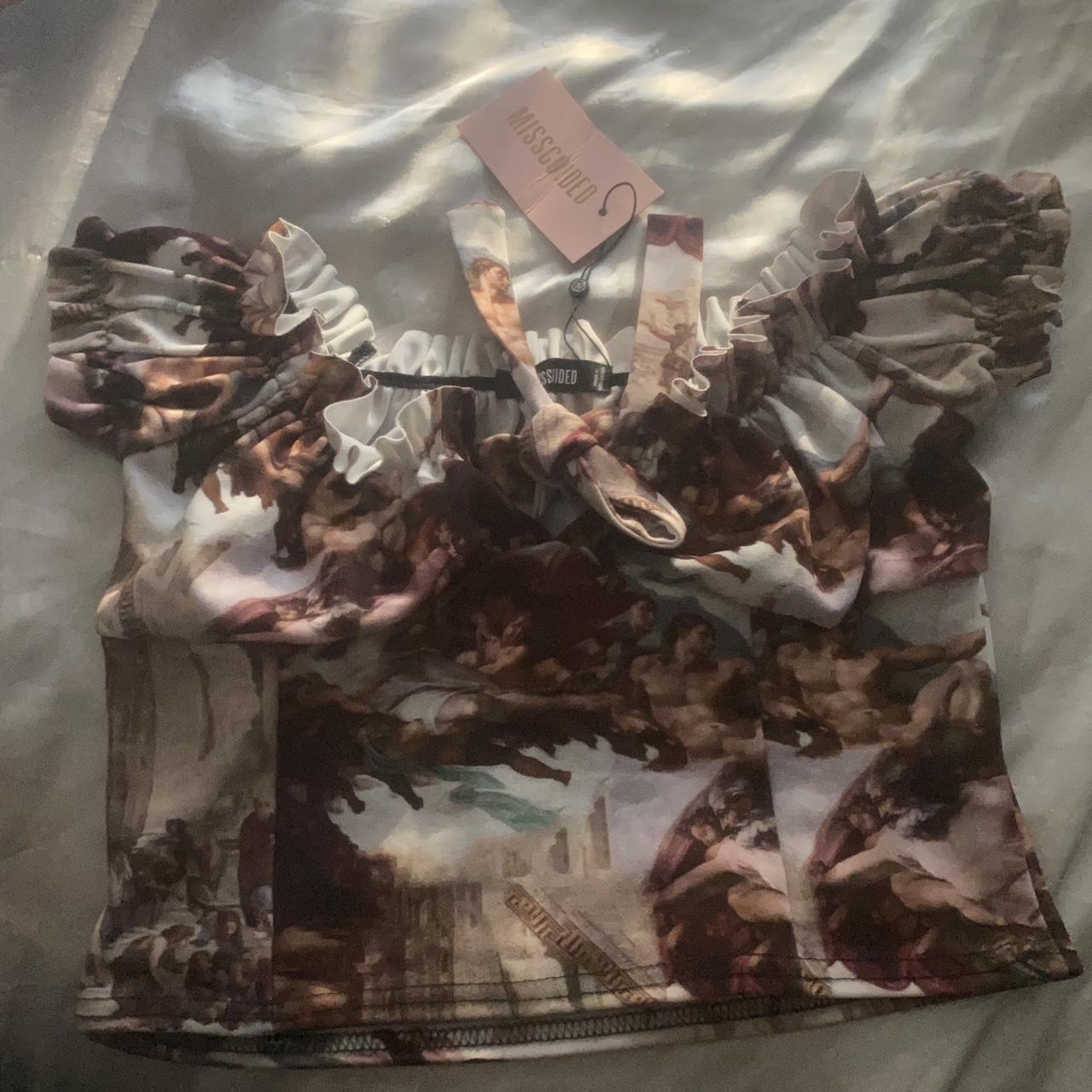 Renaissance / Cherub / Painting Top Cropped + off... | Depop