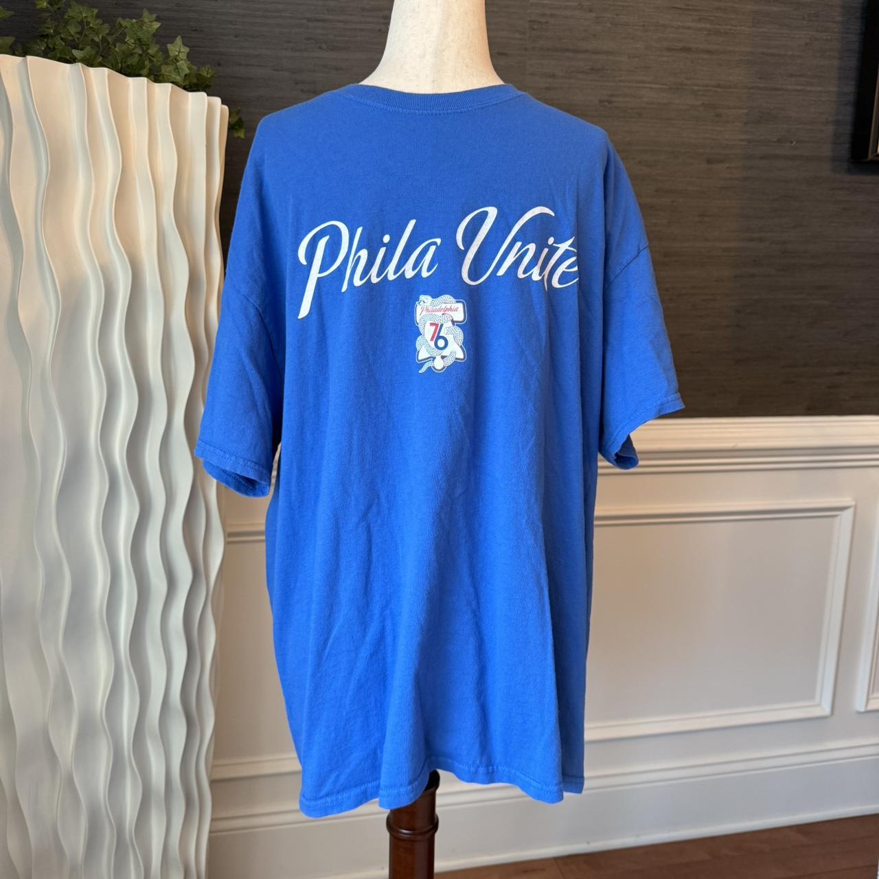 Blue 76ers Philly Unite tee #NBA - Depop