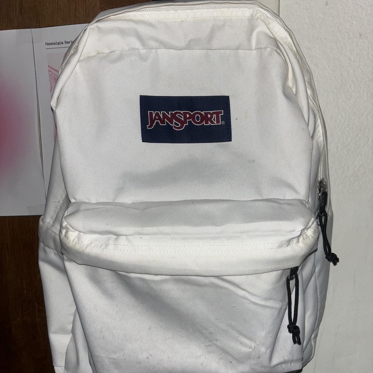 White jansport school backpack, great condition, | Depop