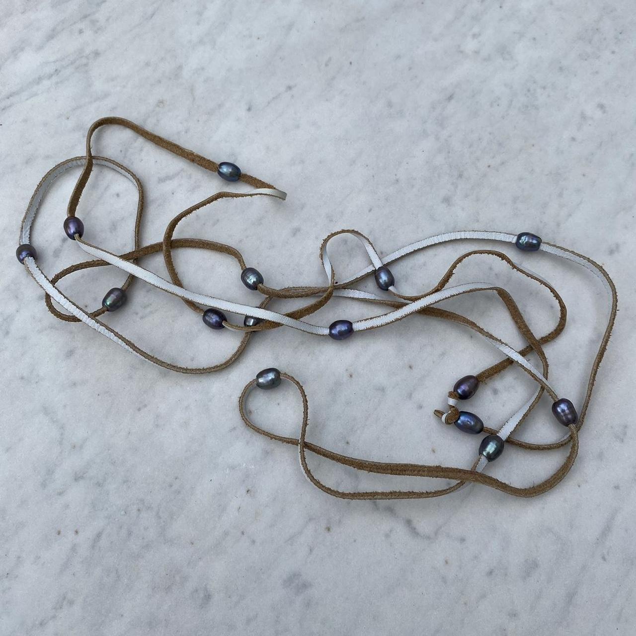 Vintage Jan Logan freshwater grey/silver pearls on... - Depop