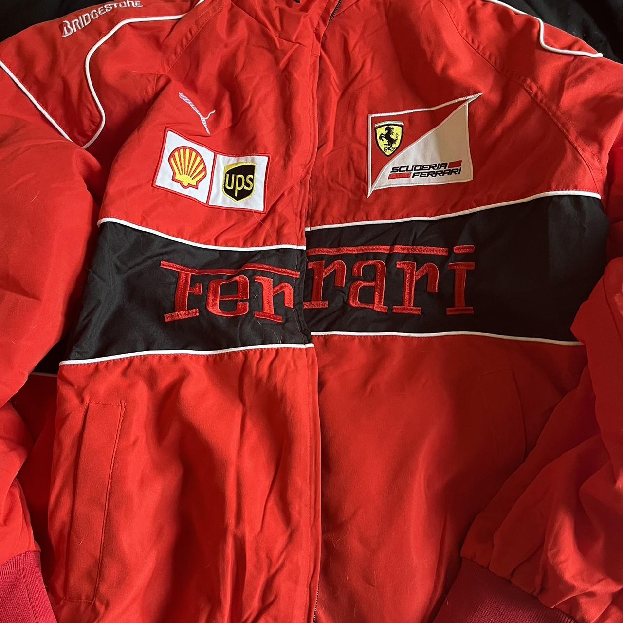 Ferrari red and black racer jacket - Depop