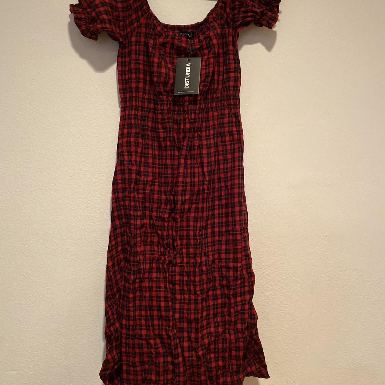Disturbia Plaid MIDI Dress Size UK14 US10 | Depop