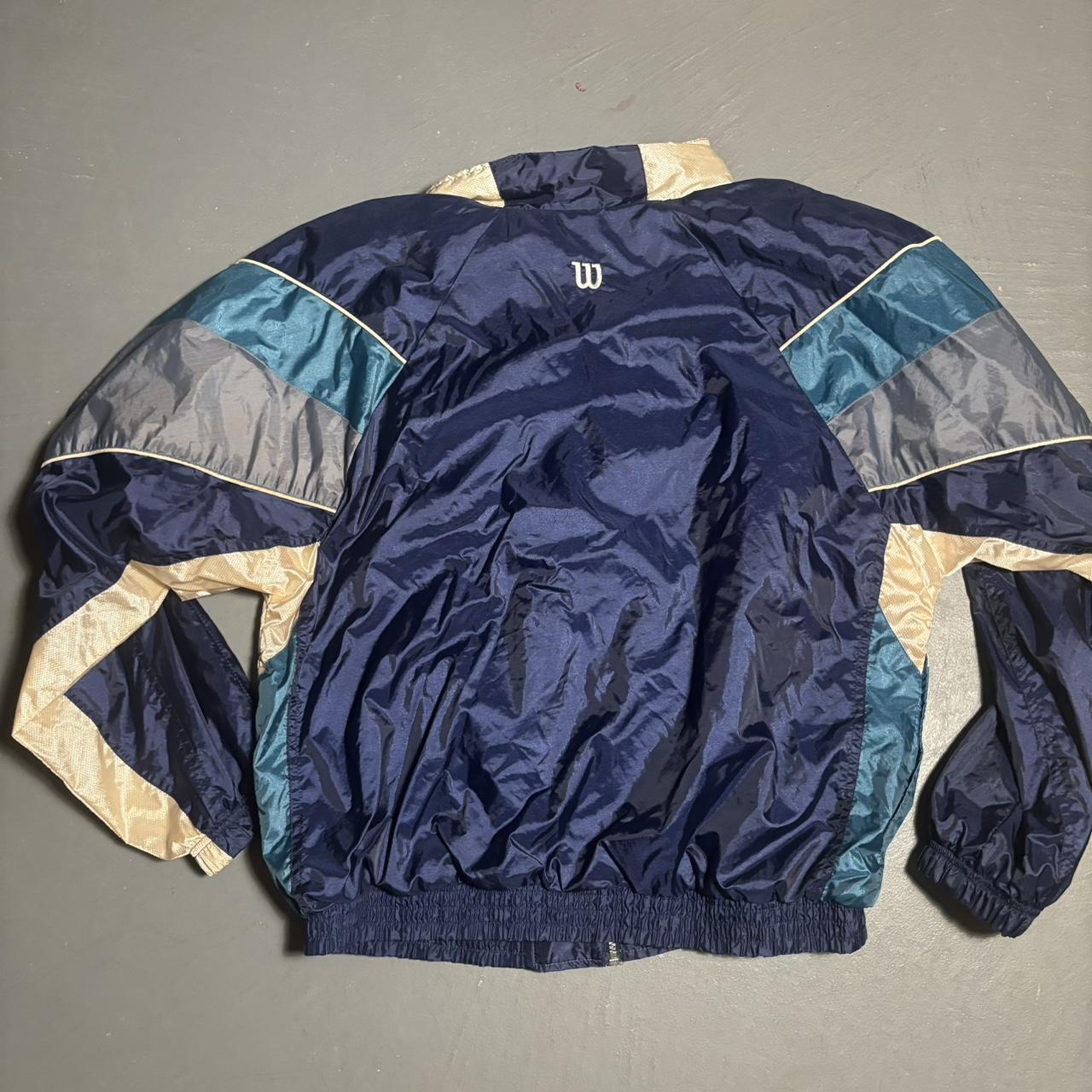 90’s Wilson Multicolor Windbreaker Size... - Depop