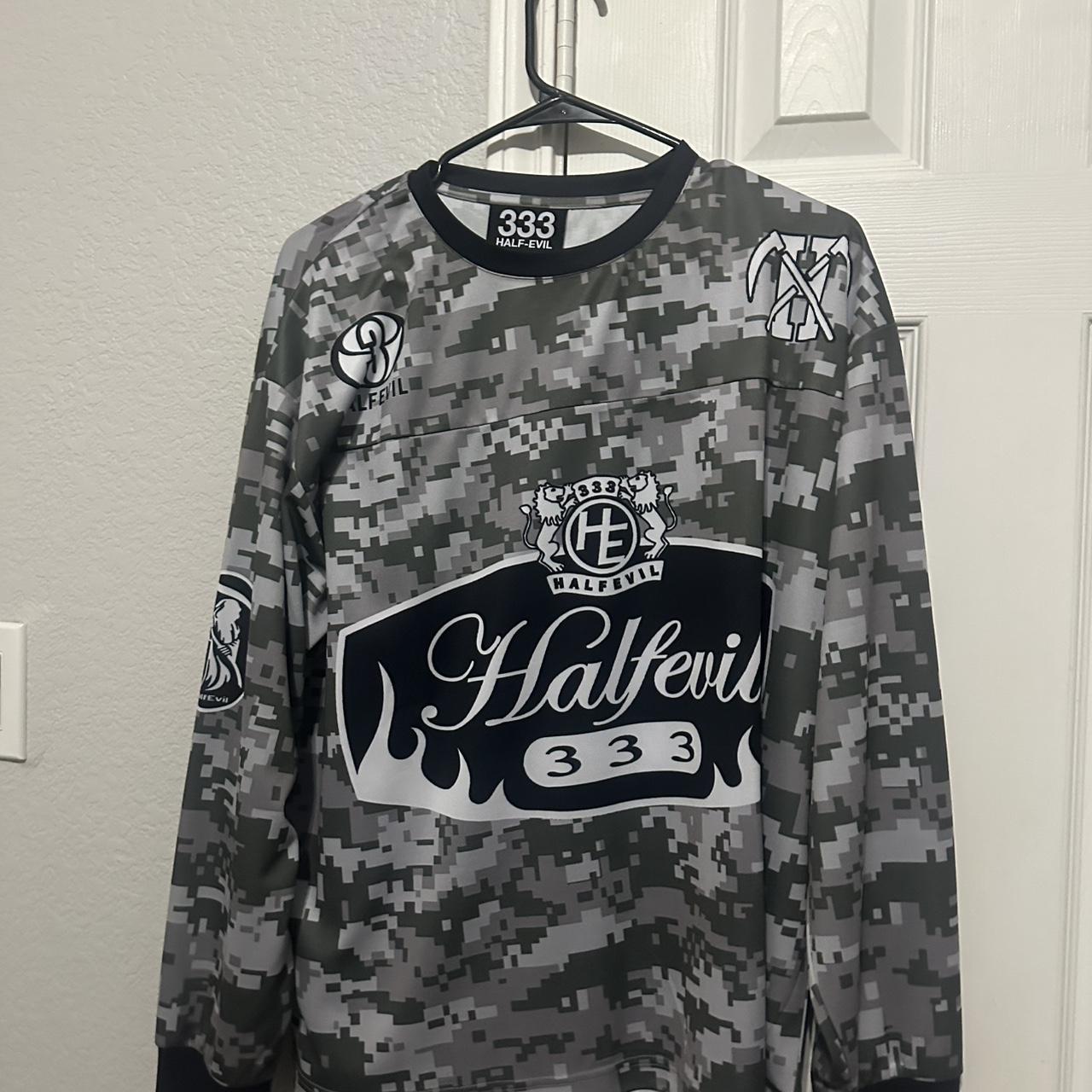 Half evil co hockey jersey | Depop