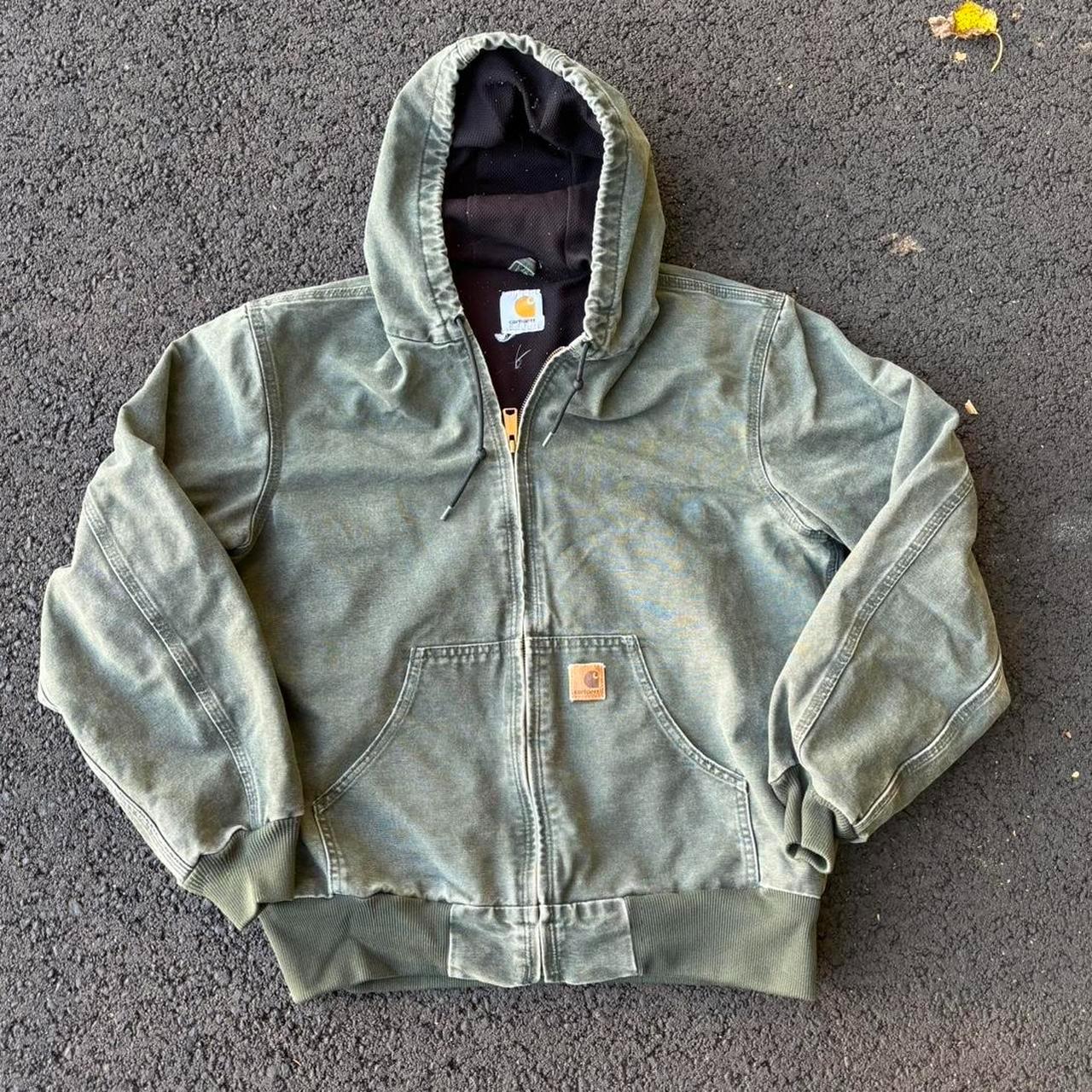 Carhartt Men's Green Jacket - Depop