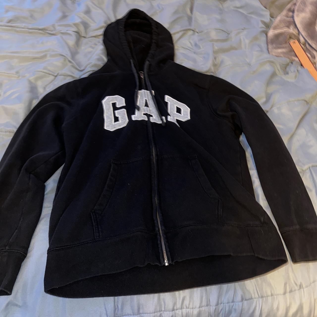 Black and grey gap zip up zipper comes off sometimes - Depop