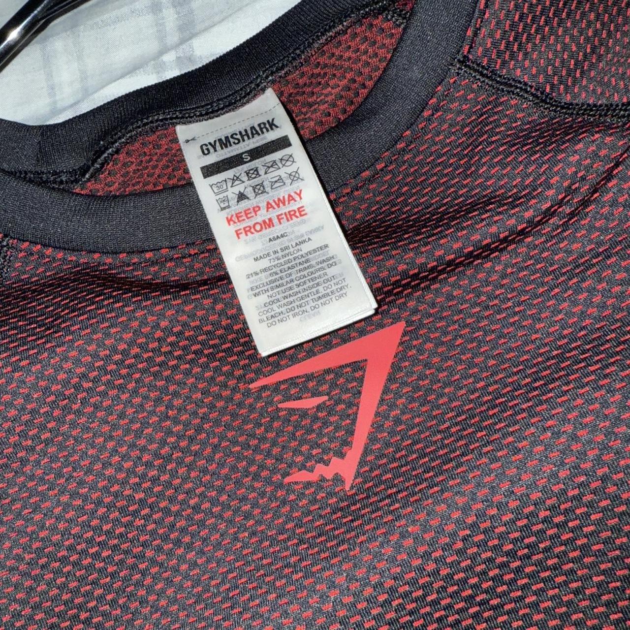 Real Gymshark Onyx V5 Red short sleeve perfect... | Depop