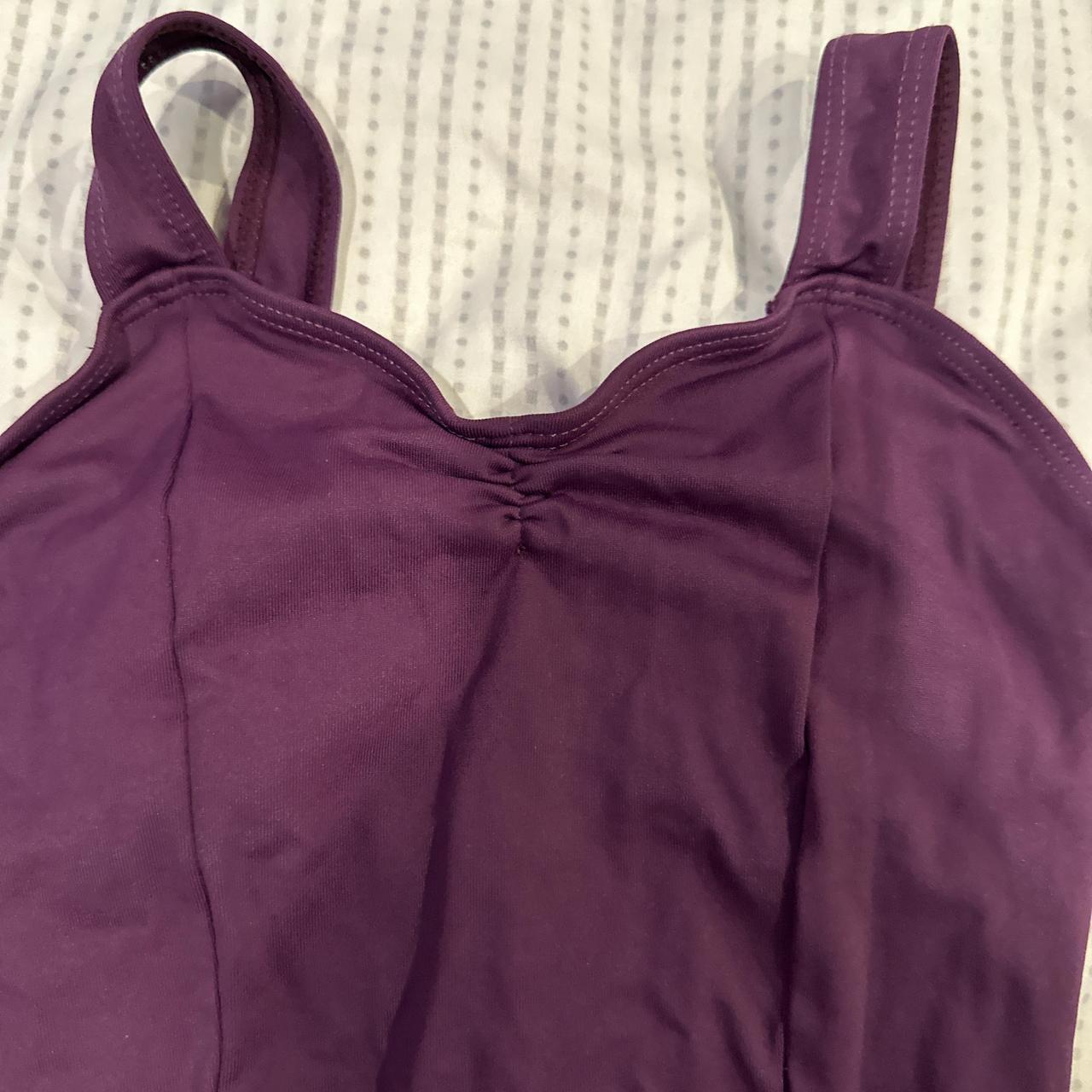 so danca dark purple ballet leotard double lined,... - Depop