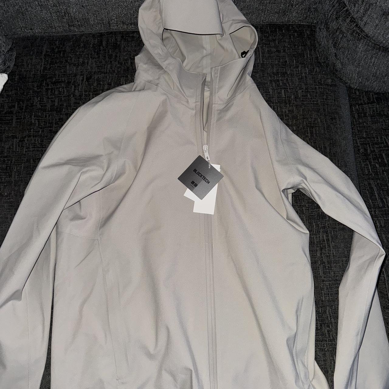 Uniqlo jacket 3D Blocktech (Grey) - Depop
