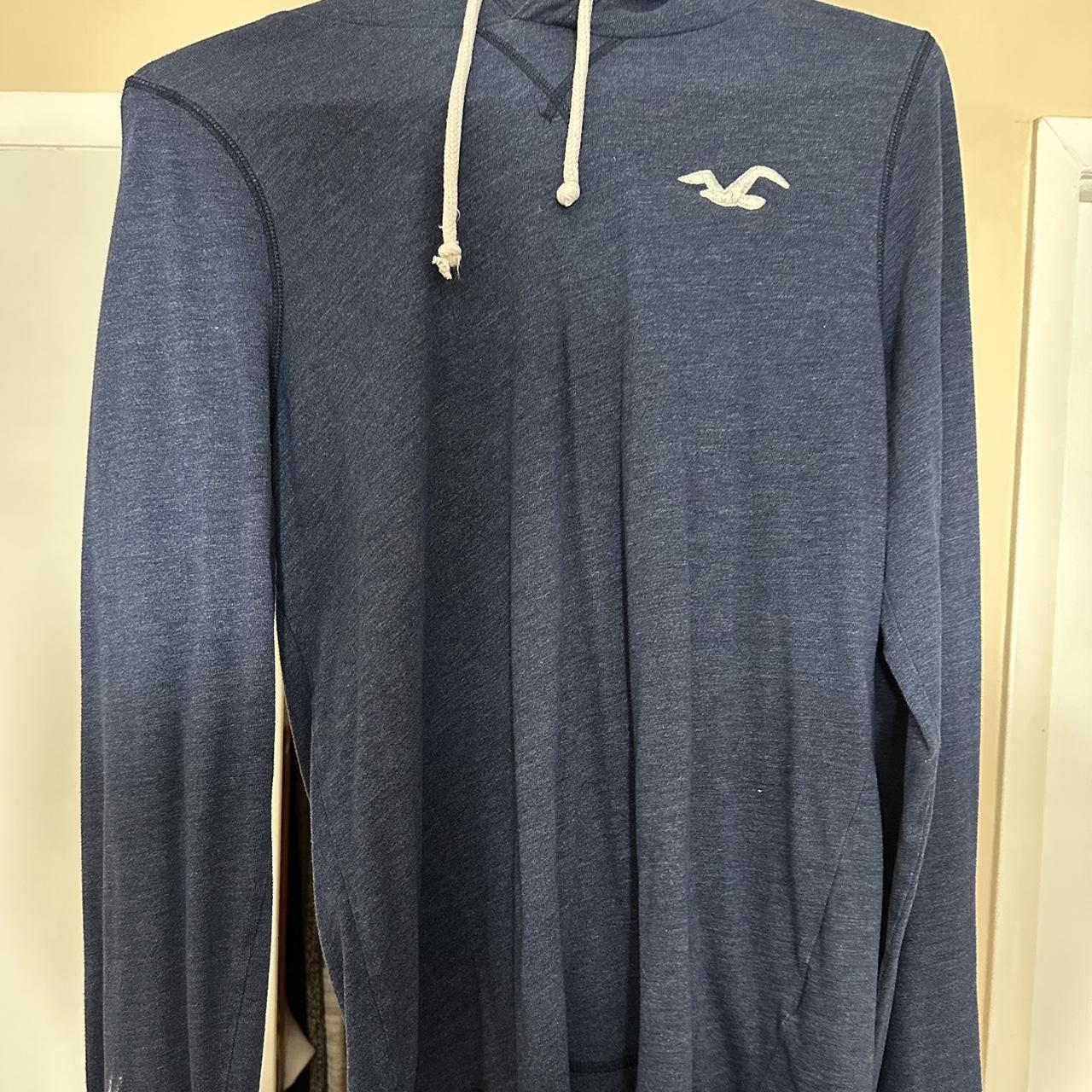 Navy blue Hollister Co. hoodie | Depop