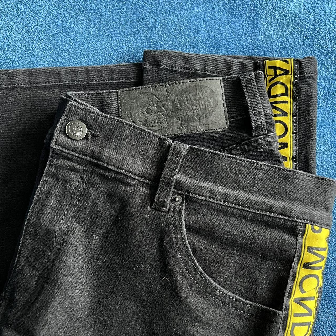 Cheap Monday Men's Black and Yellow Jeans | Depop