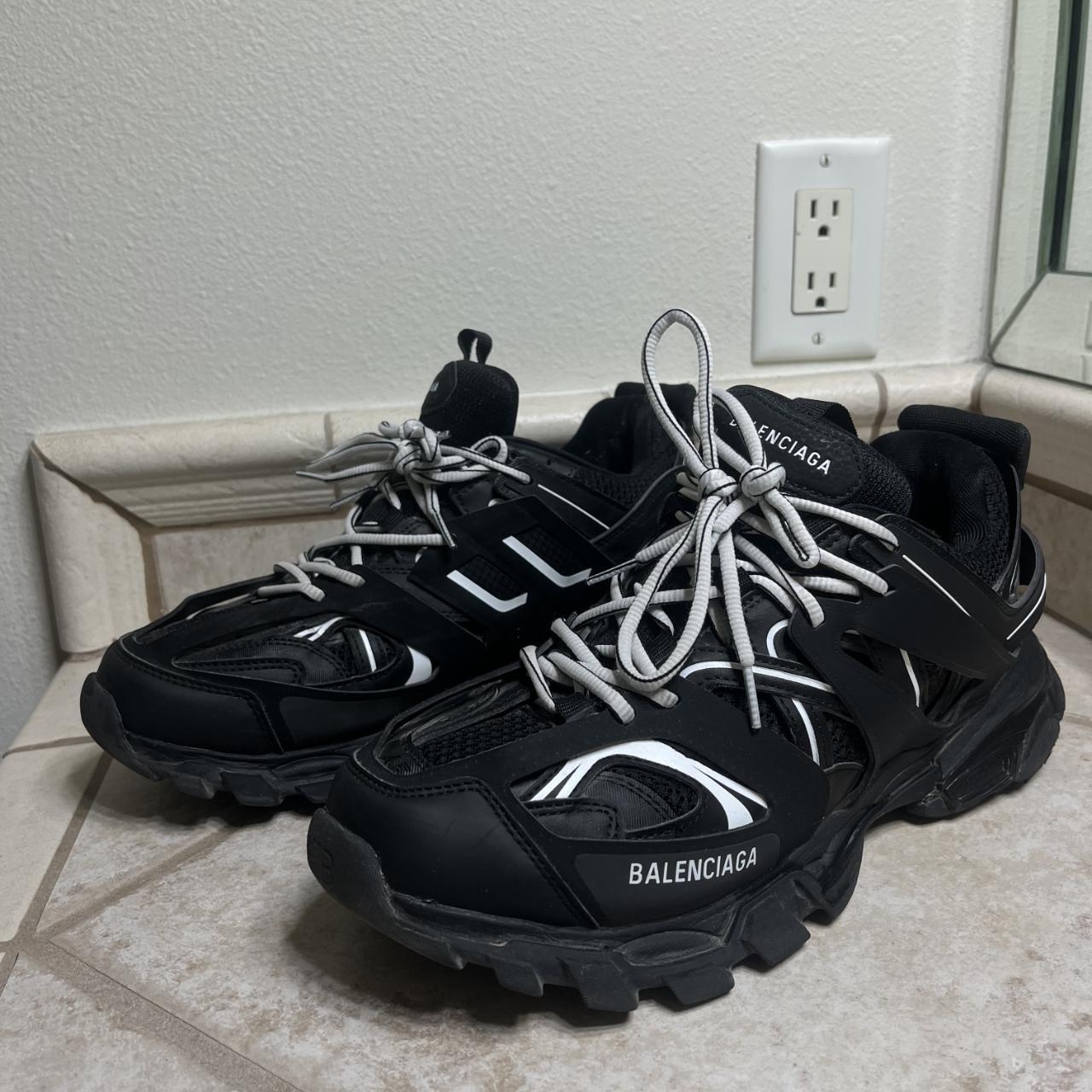 Balenciaga Track Runners in Black Balenci Size 45... - Depop