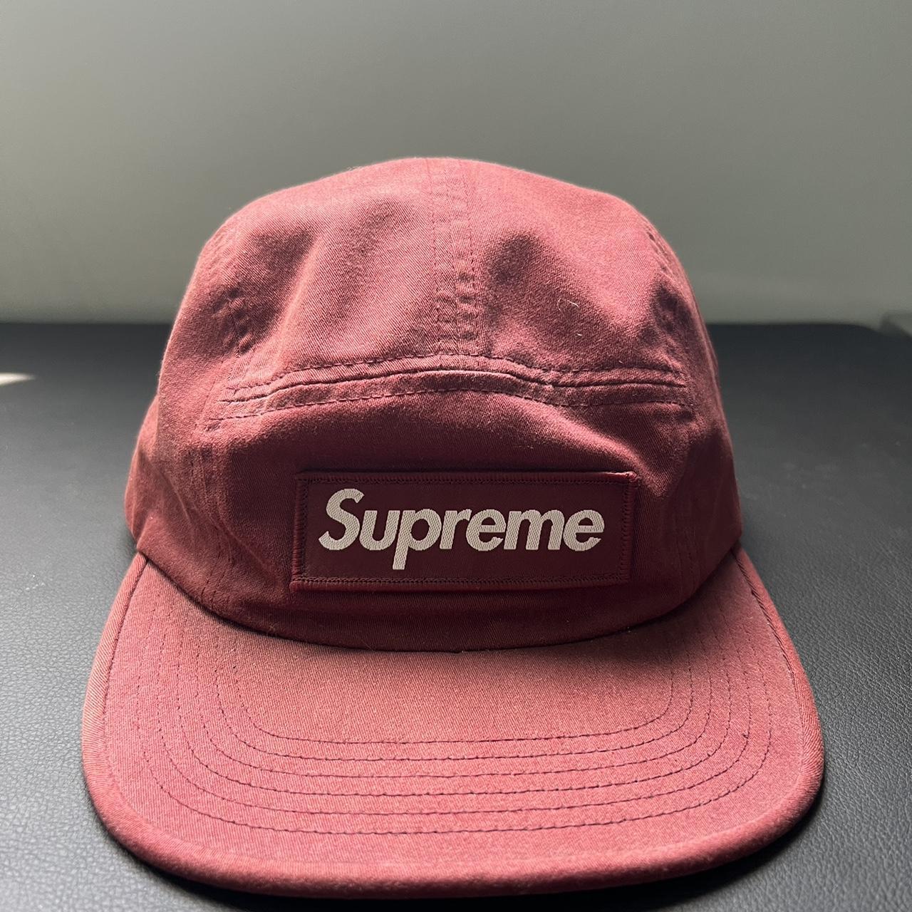 Supreme maroon camp cap - Depop