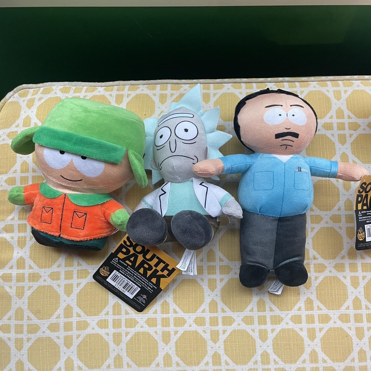 South Park and pickle rick stuffed animals - Depop