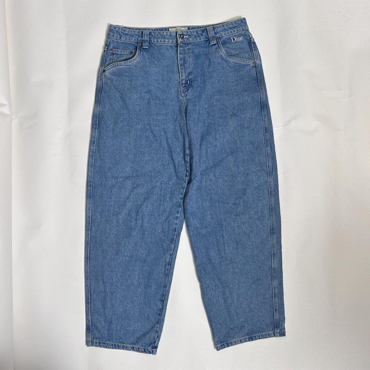 Dime denim wide leg jeans Size 32-34 waist 2024 Worn... - Depop