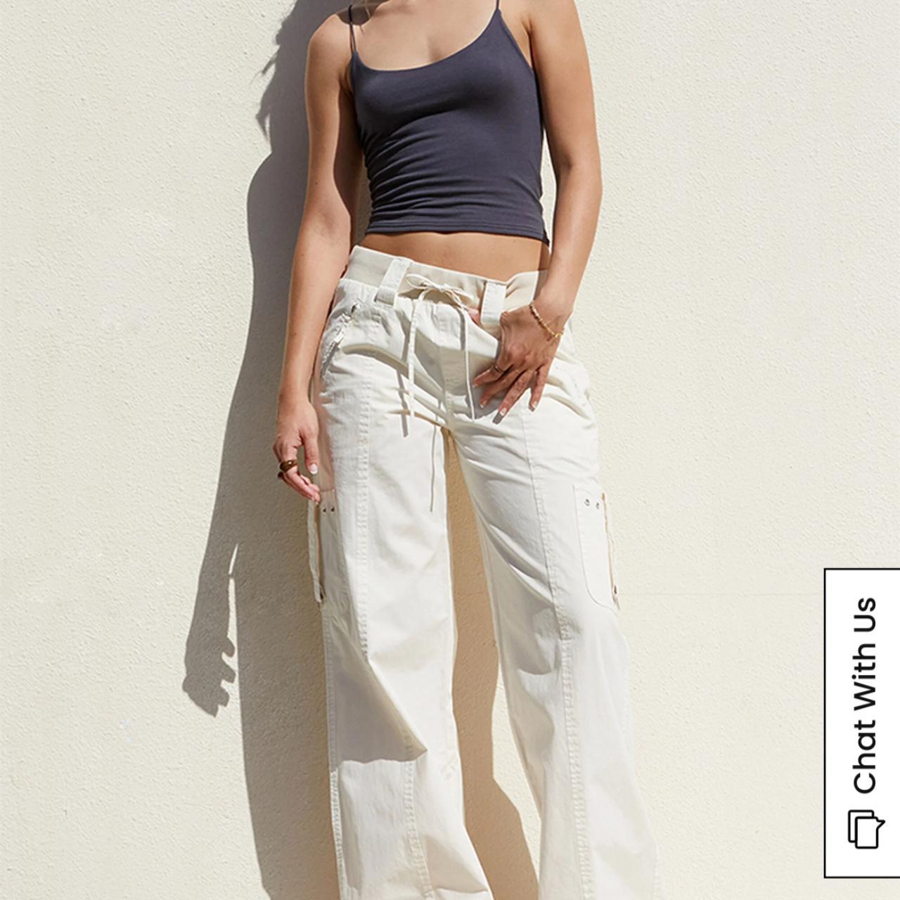 NWT pacsun navy low rise baggy flare pants - Depop