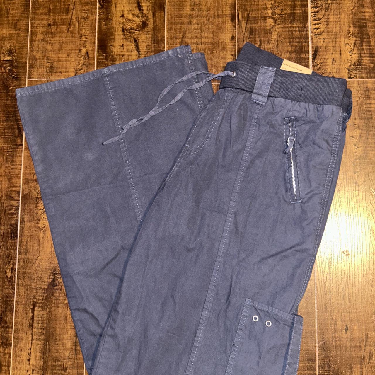 NWT pacsun navy low rise baggy flare pants - Depop