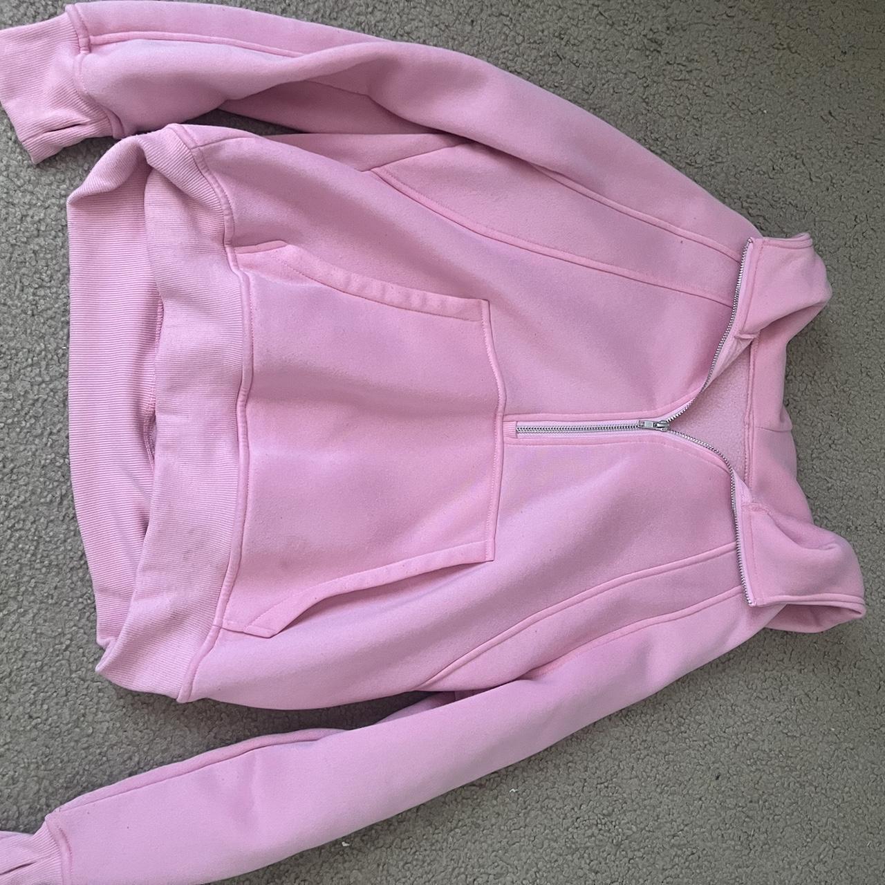 light pink zip up hoodie size M - Depop