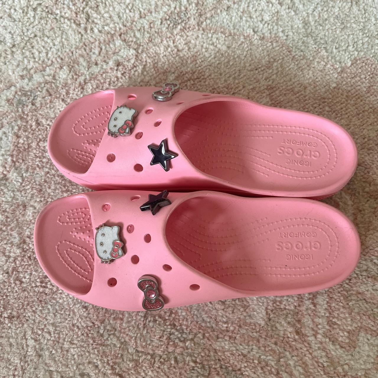 Size 10 In Women's Hello Kitty x Croc Collab Comes... | Depop
