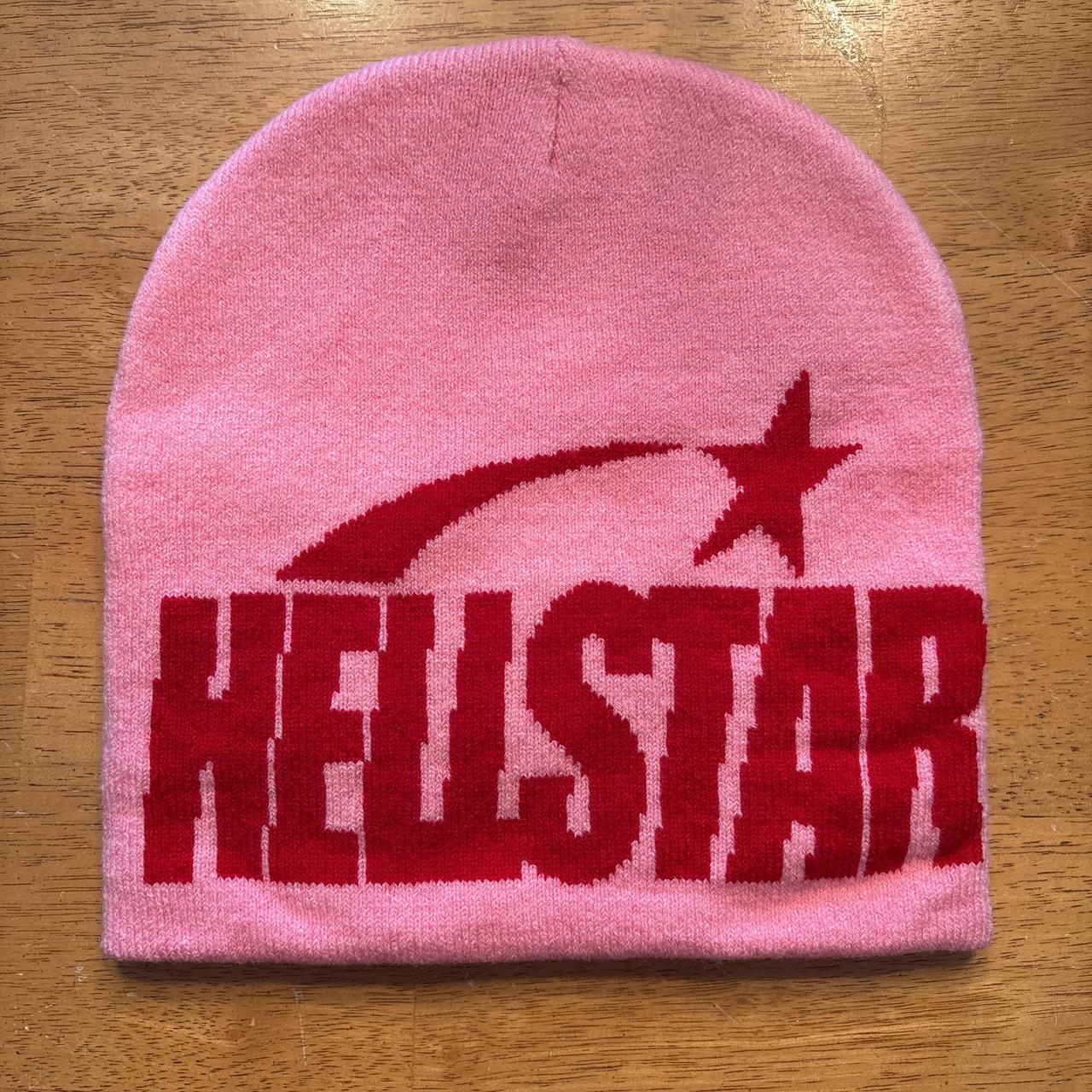 pink hellstar letter beanie - Depop