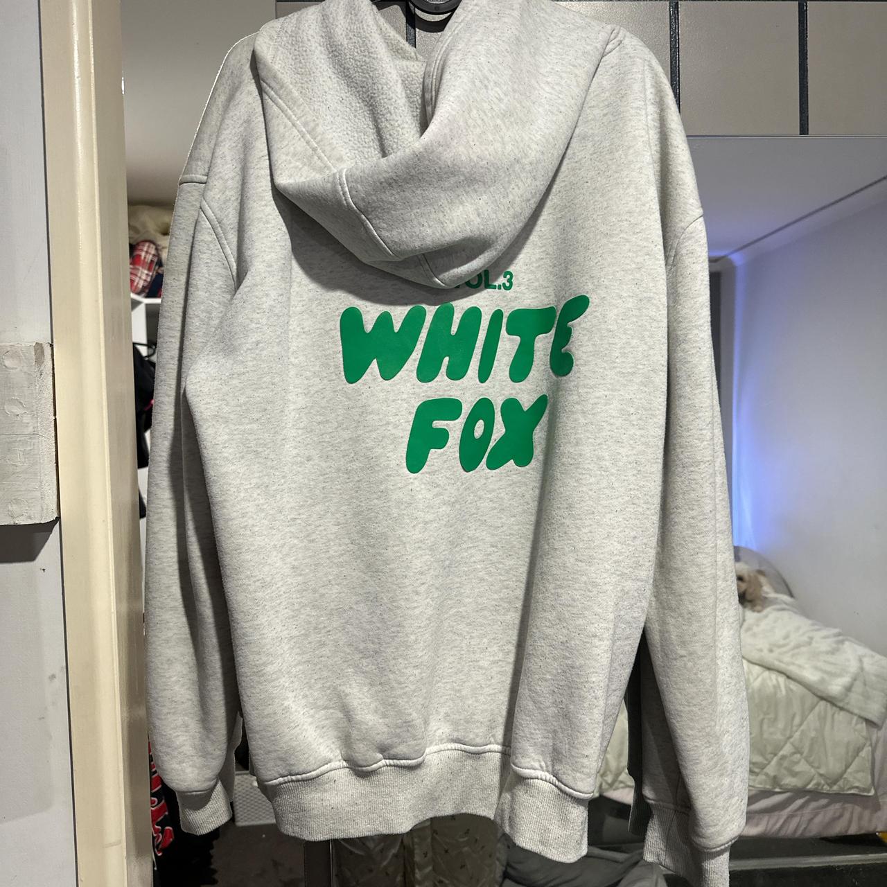 White fox Offstage Hoodie Size : m / L Condition... - Depop
