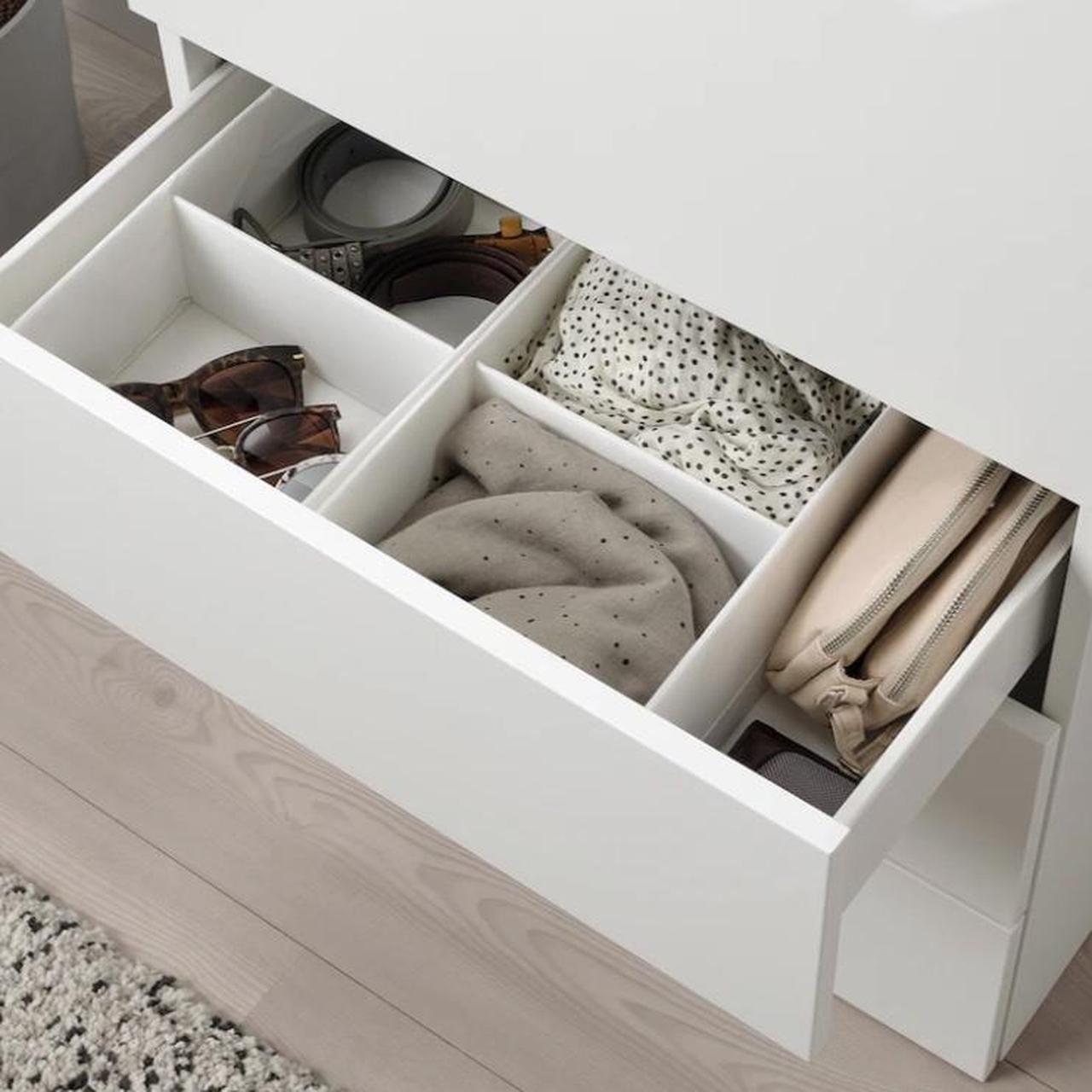 Ikea storage box Box with compartments, white,... - Depop