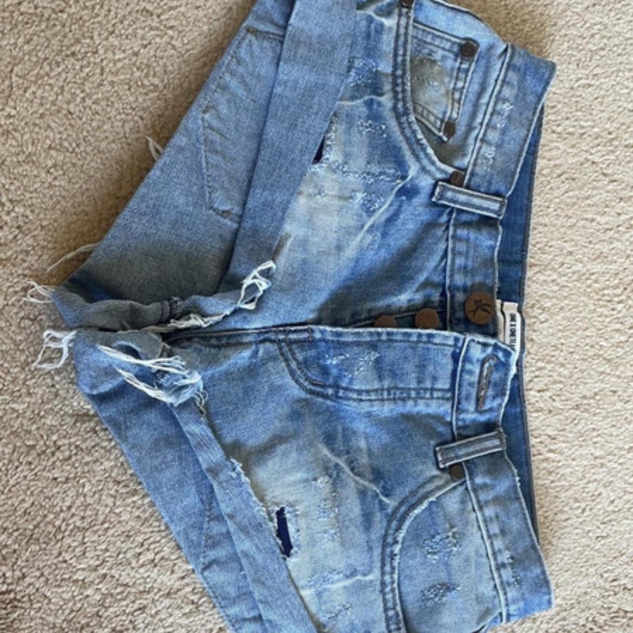 Vintage Super short denim shorts. Cute and... - Depop