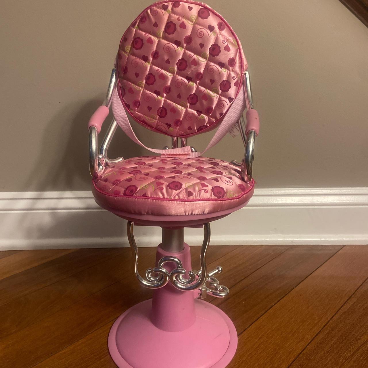 Pink salon chair for American girls dolls - Depop