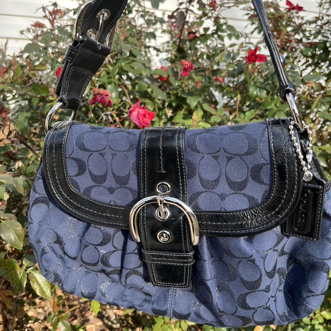 blue/black vintage coach bag!😽😽! #coach #vintage... - Depop