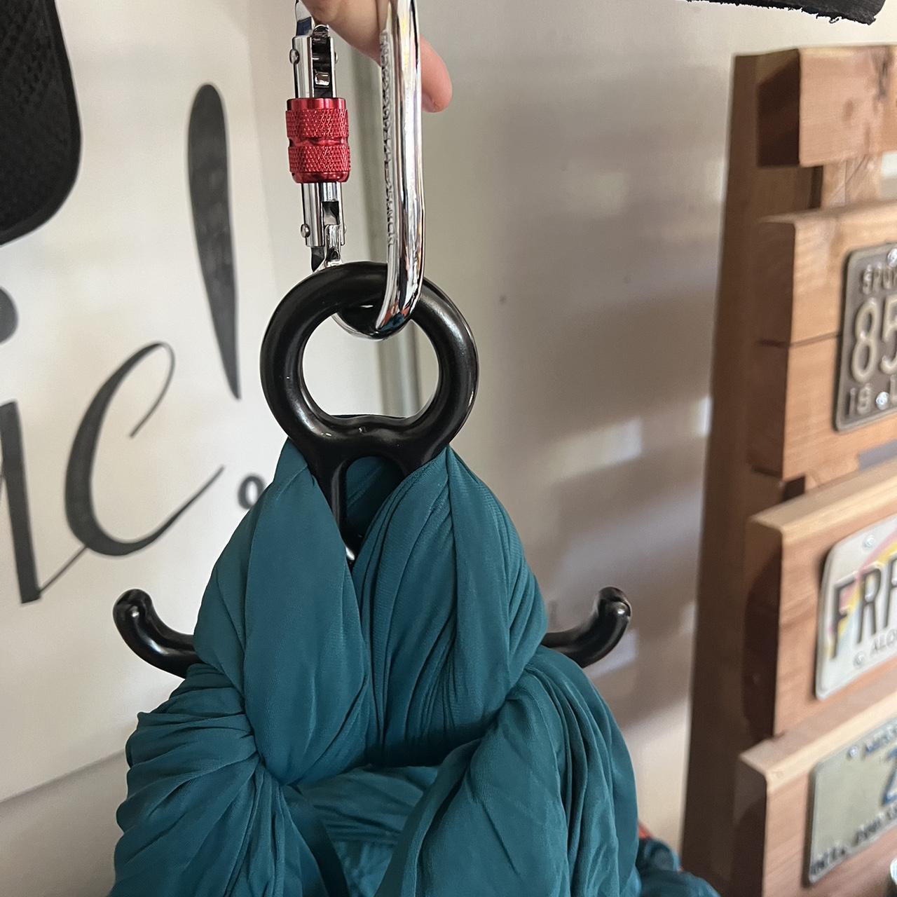 Turquoise aerial silks, complete set as when first... - Depop