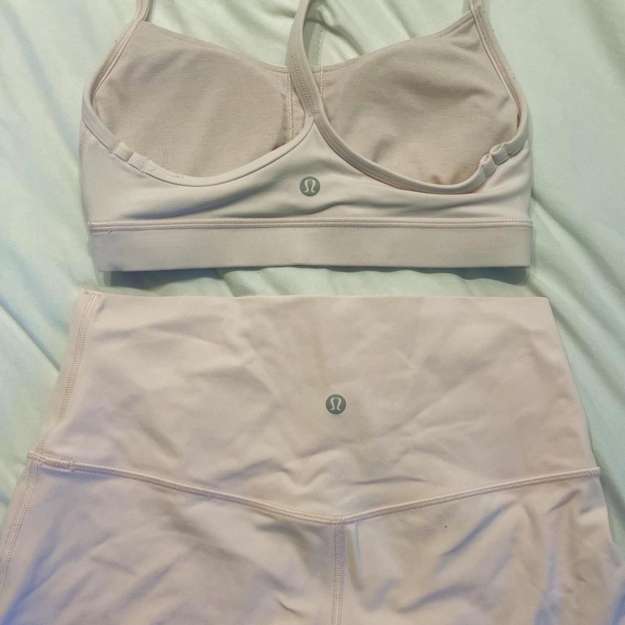 lululemon set strawberry milkshake align shorts 4in... - Depop