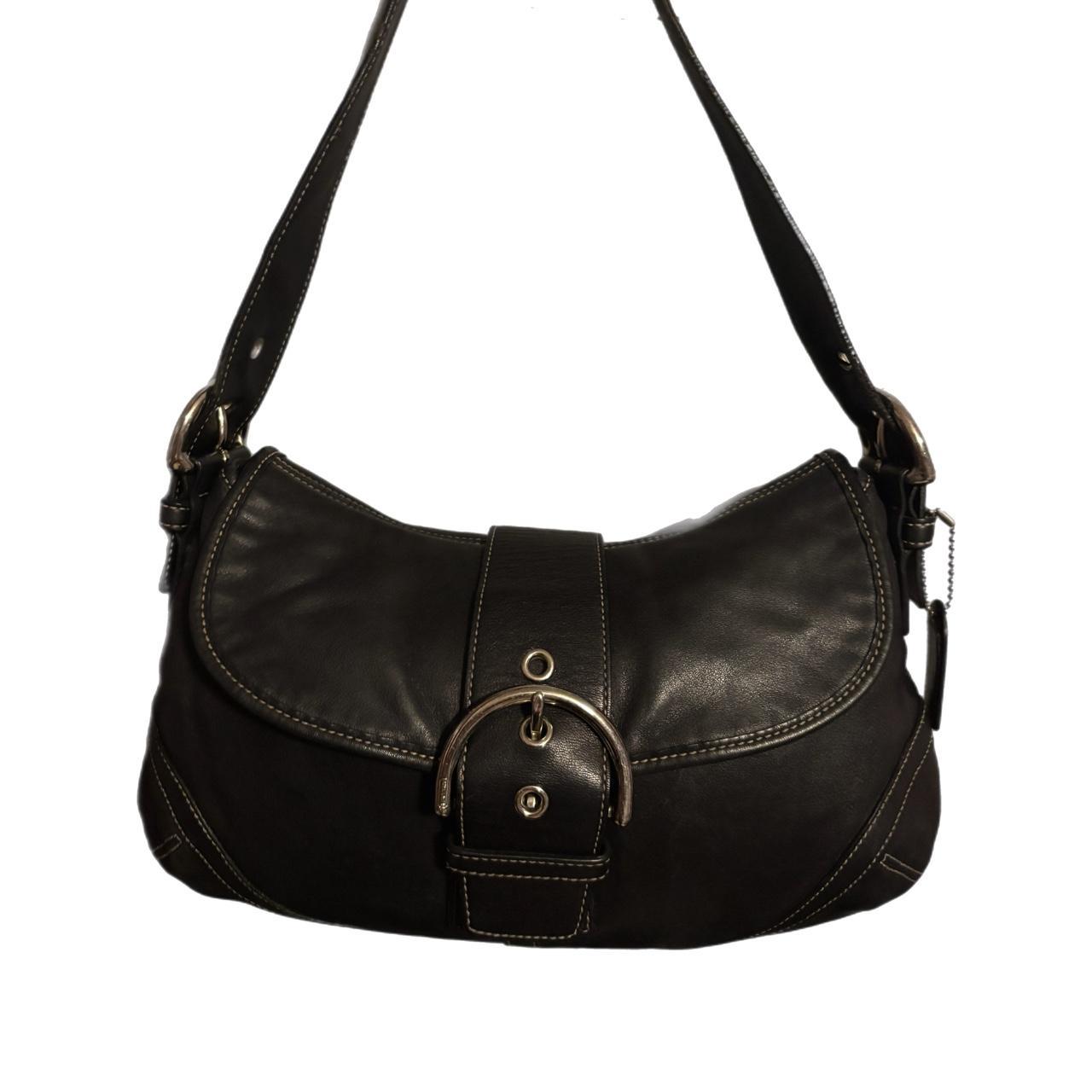 vintage early 2000’s black coach soho in size... | Depop