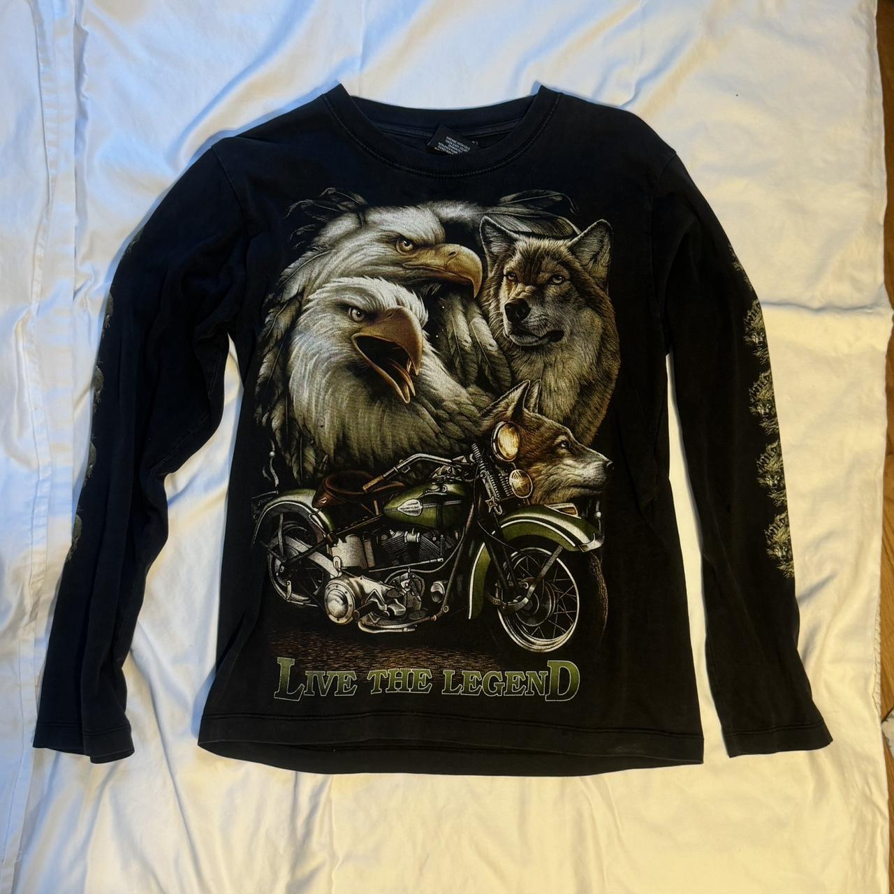 Double sided “live the legend” Black long sleeve... | Depop