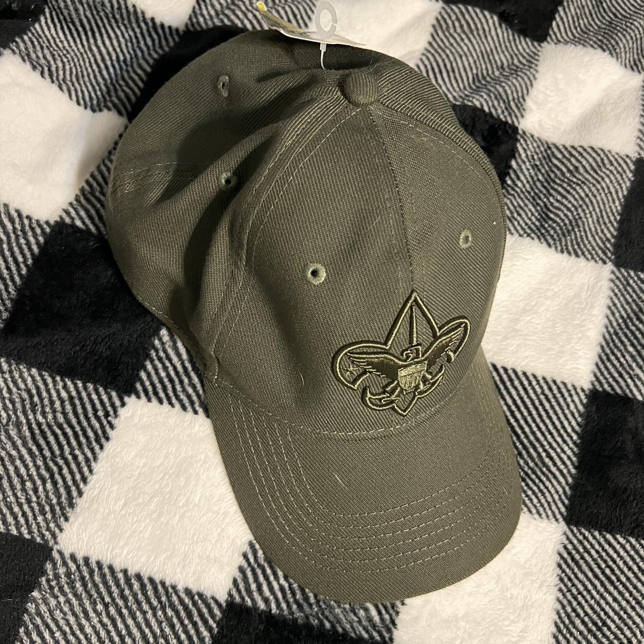 medium/large green Boy Scouts cap, never worn - Depop