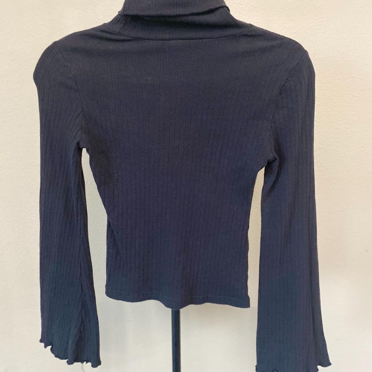 Bell Sleeve Turtle Neck Navy Blue Shein turtle neck... - Depop