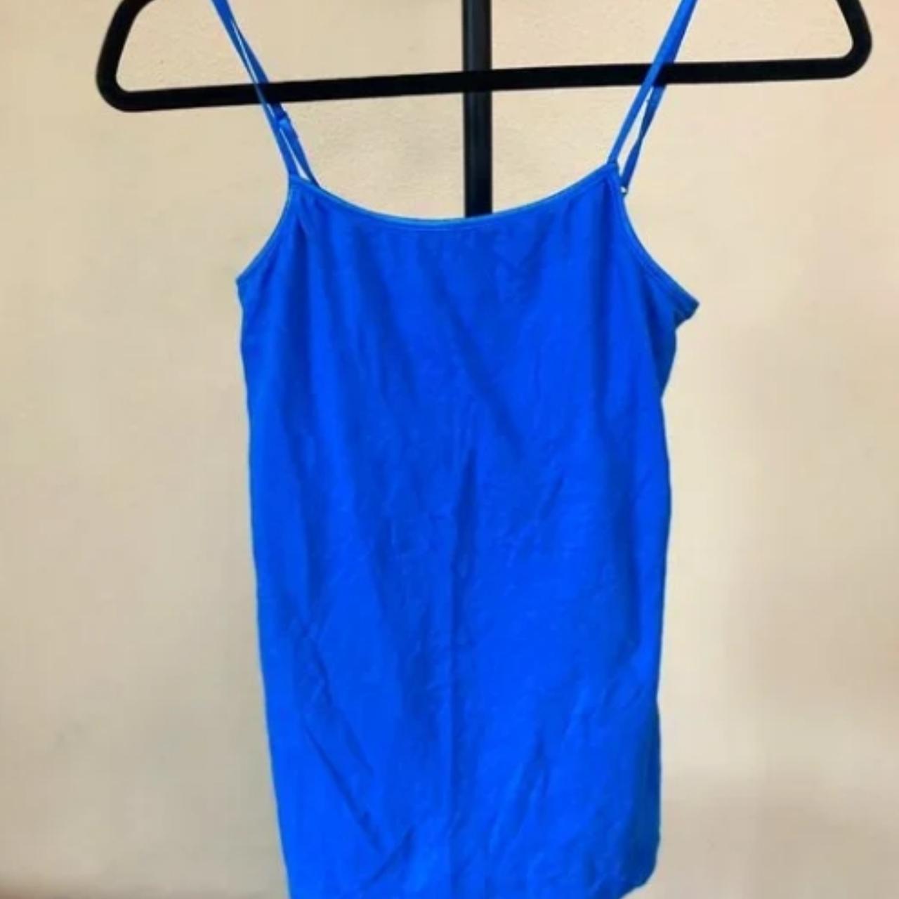 Tank Top Spaghetti Strap Bright Blue Tank Miley... - Depop