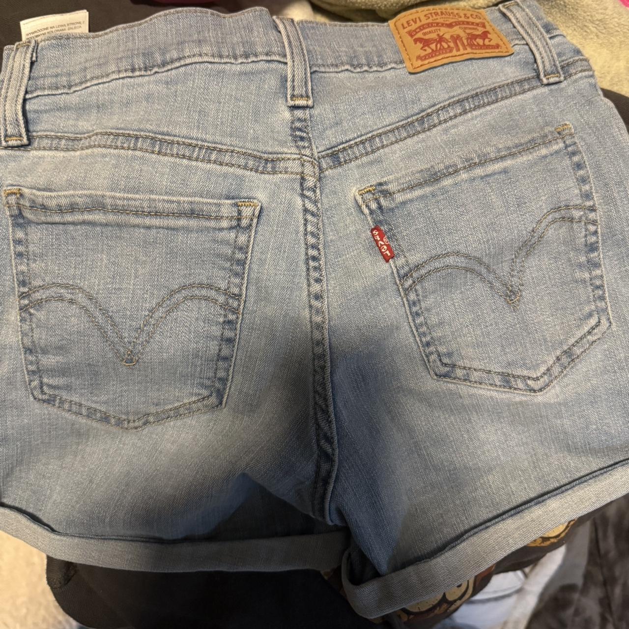 Levi’s mid light blue shorts 🩵 - size 24 - excellent... | Depop