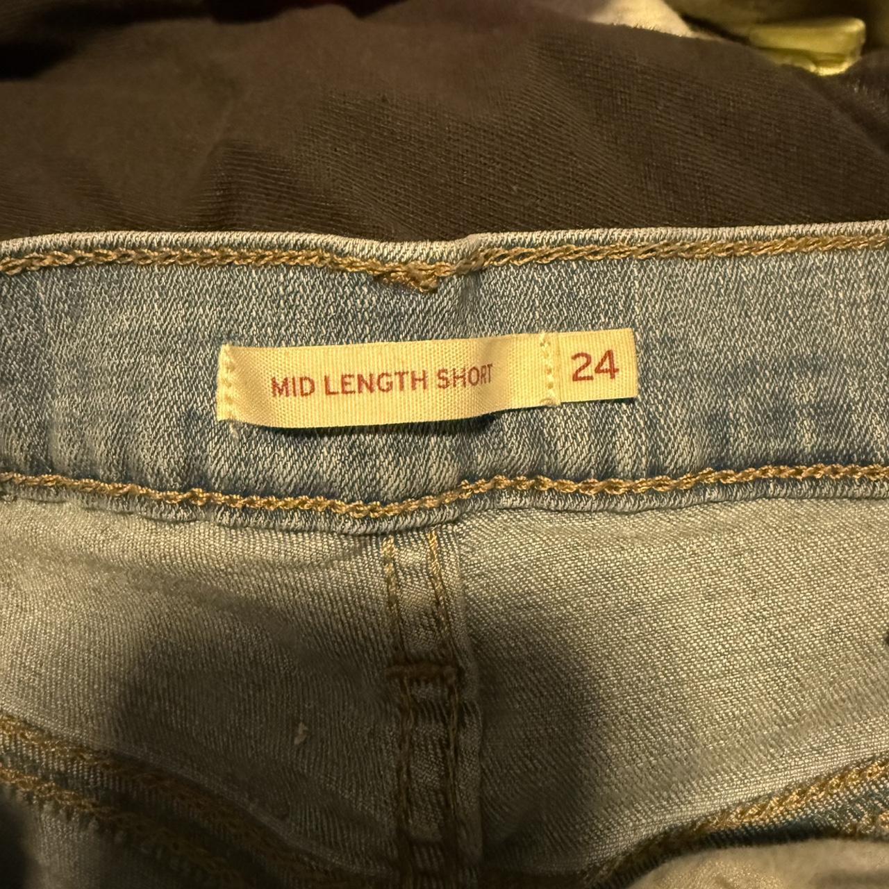 Levi’s mid light blue shorts 🩵 - size 24 - excellent... | Depop