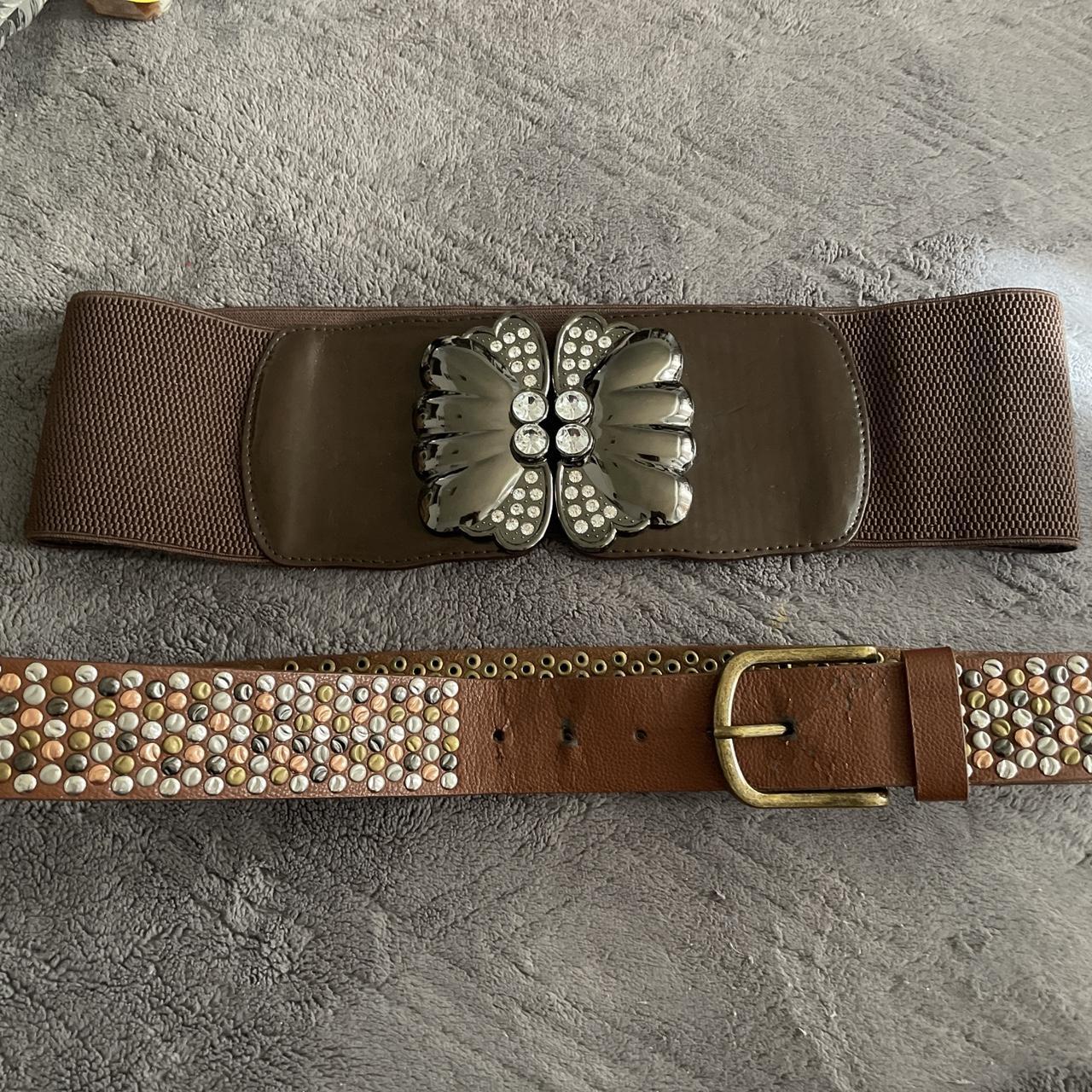 belts from the early 2000s, both about a size 0,... - Depop