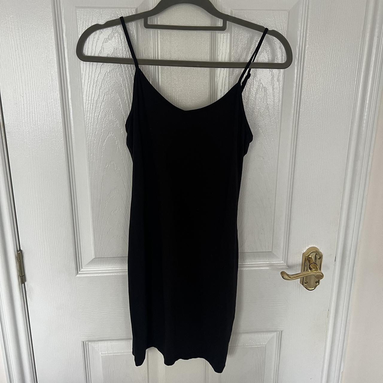 Black strappy mini bodycon women’s dress size 8.... - Depop