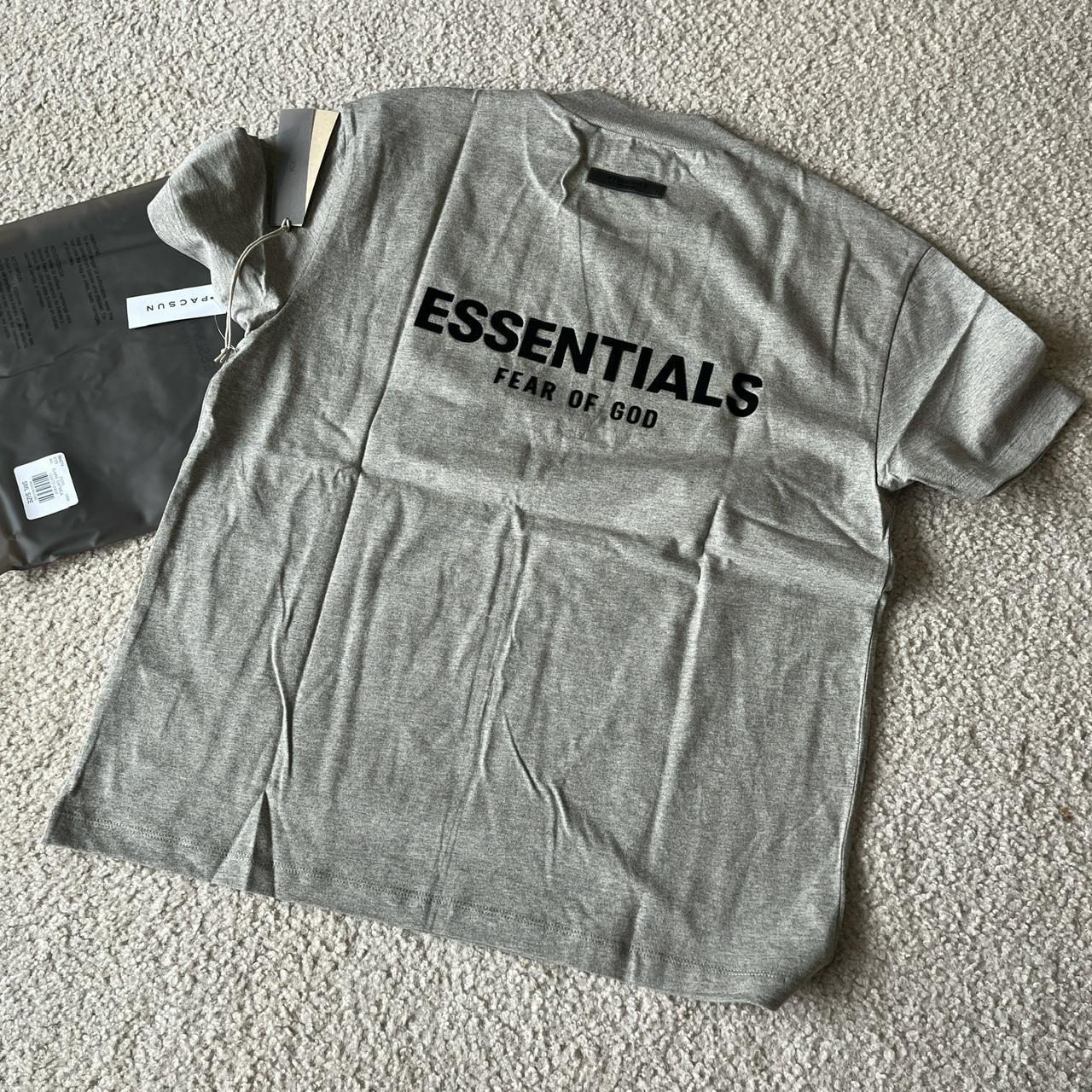 Essentials dark oatmeal tee shirt Size large brand... | Depop
