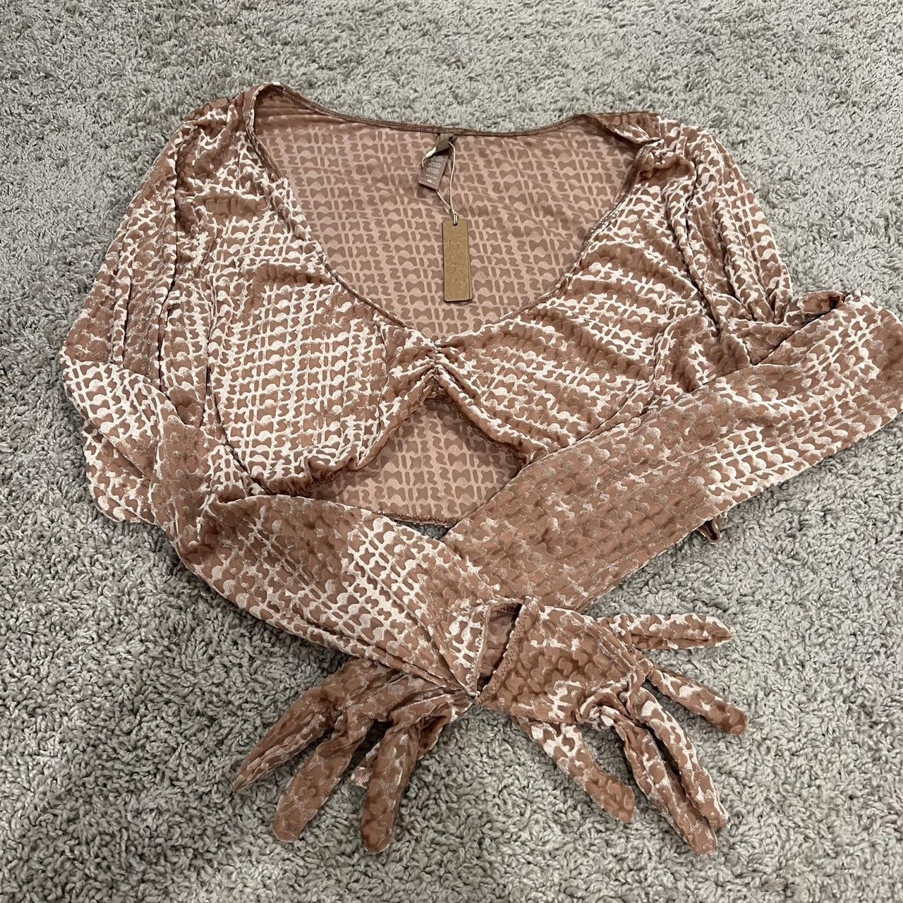 New skims top in color sienna Skims logo all over... - Depop