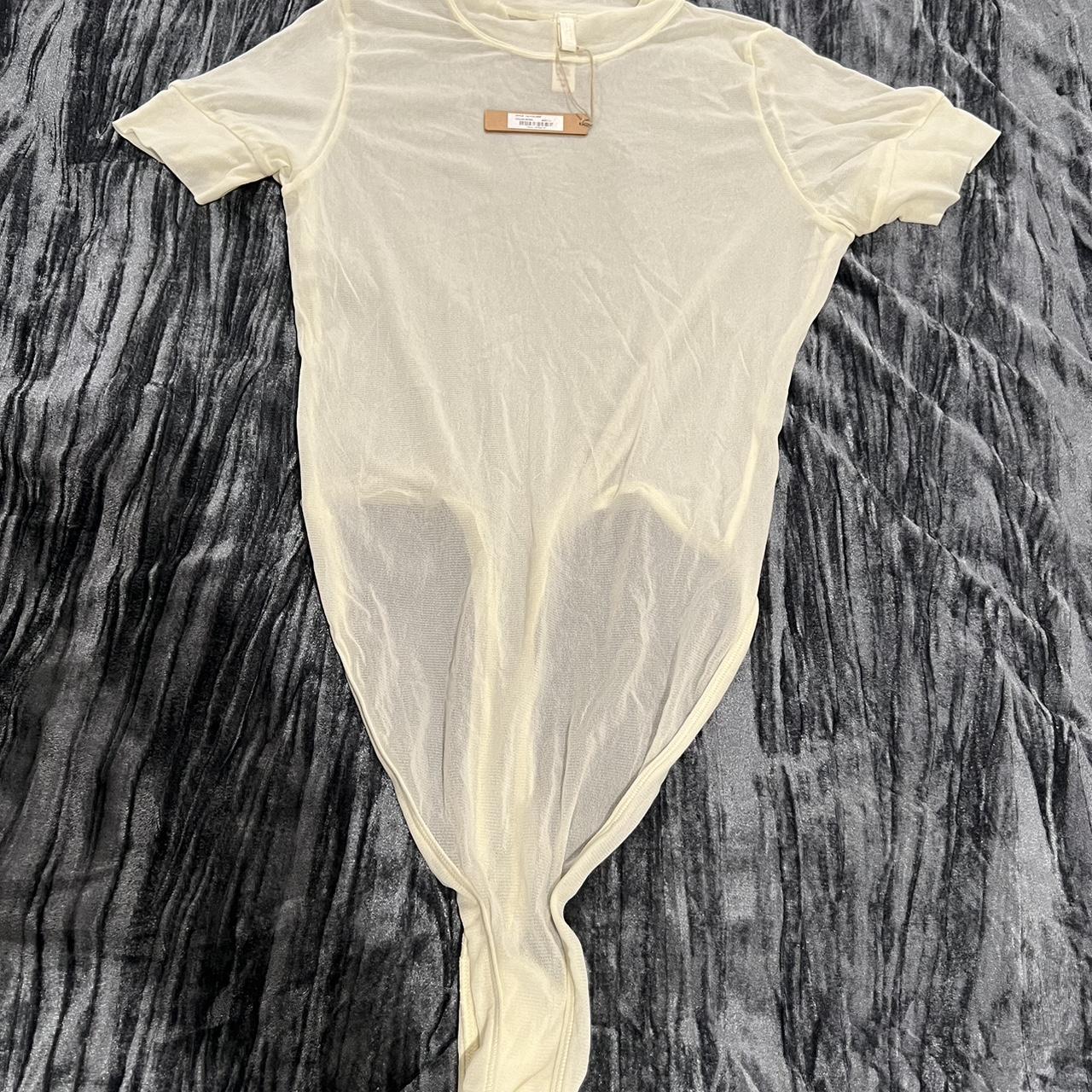 New white sheer Sheer bodysuit Size 3X - Depop