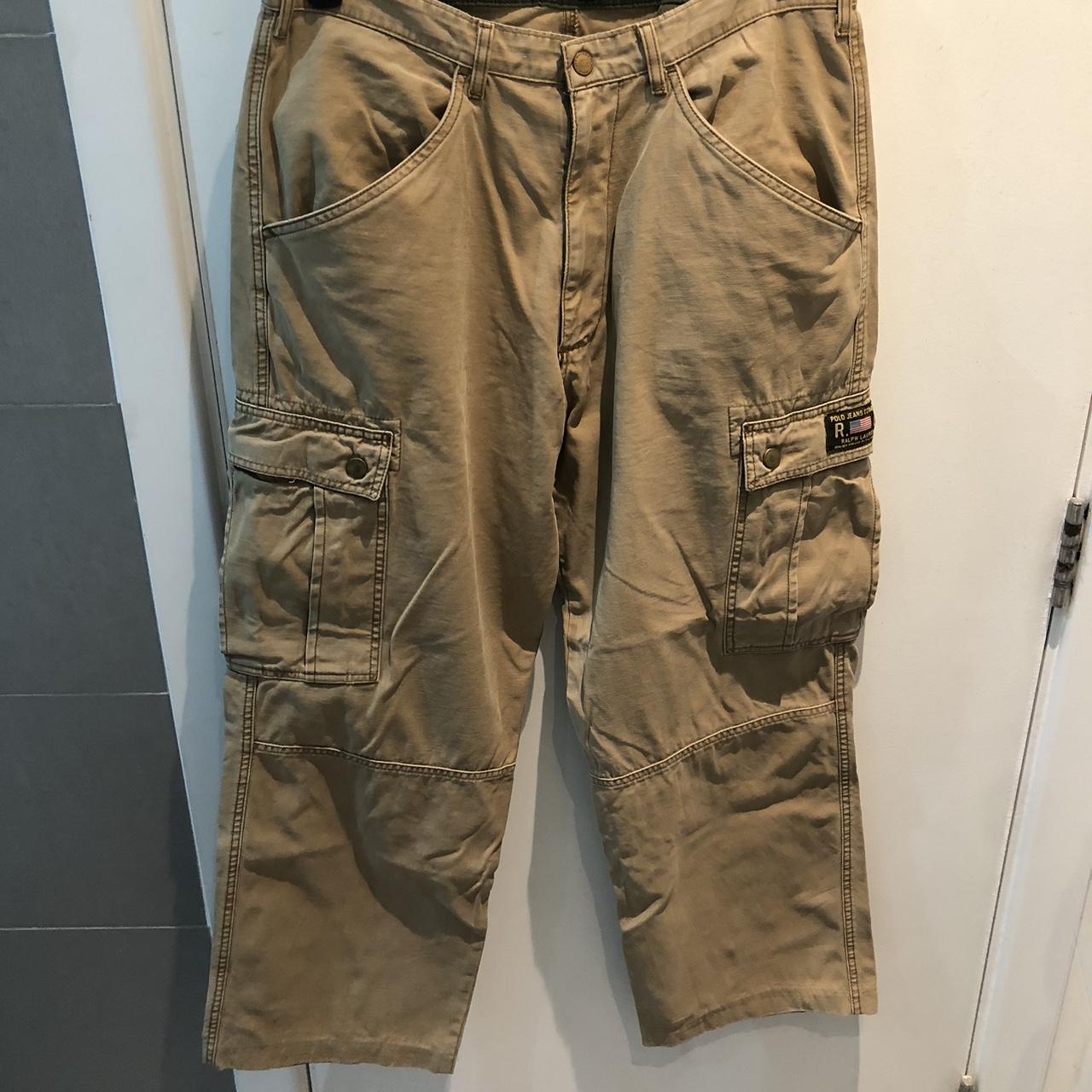 Vintage, Ralph Lauren, Cargo Trousers, tan khaki,... - Depop